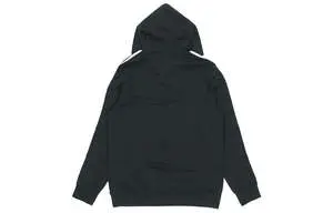 Adidas Velour Hoodie With Logo And Three-stripes Detail