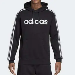 Adidas Velour Hoodie With Logo And Three-stripes Detail