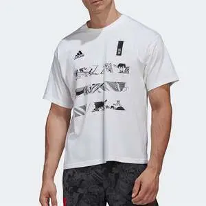 Adidas Captsuba Tee Casual Sports Short Sleeve - White
