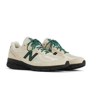 NEW BALANCE 990v4 Made In Usa Sneakers - Macadamia Nut/black