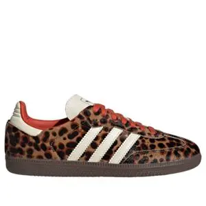 Adidas Samba Og Leopard Print Sneakers - Core Black/preloved Red/cream White