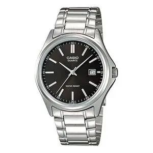 Casio Stainless Steel Analog Watch With Black Dial - Blacksilver