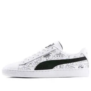 PUMA Tyakasha X Basket Low Top Sneakers - White/black