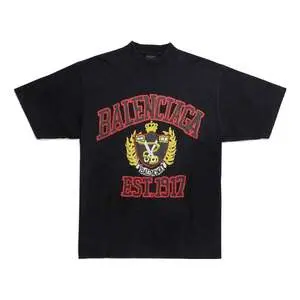 Balenciaga Est. 1917 Crest Logo T-shirt - Black