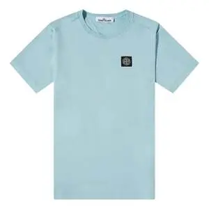 Stone Island Logo Patch T-shirt - Aqua
