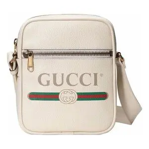 Gucci Printed Messenger Bag - White
