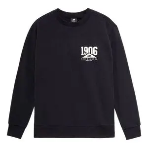 NEW BALANCE Logo Print Crewneck Sweatshirt - Black/white