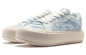 LI-NING Puff Platform Sneakers - Denim Blue/beige