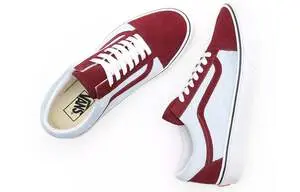 VANS Suede Old Skool Sneakers - Grey/red