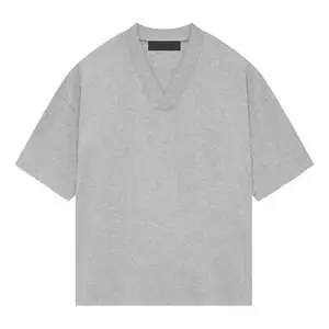 Fear Of God Ss24 V Neck T-shirt 'light Heather - Grey