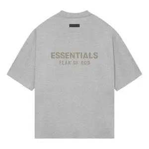 Fear Of God Ss24 V Neck T-shirt 'light Heather - Grey