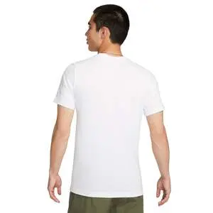 Nike Embroidered Crew-neck Short Sleeve T-shirt - White
