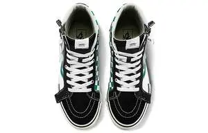 VANS Sk8-hi Reissue Cap High Top Sneakers - Black/green