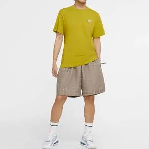 Nike Reflective Loose Plaid Sports Shorts - Grey