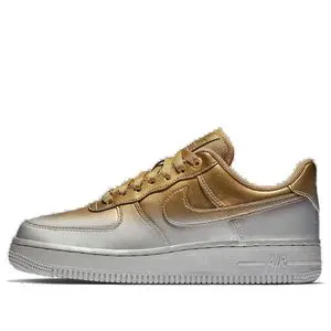 Nike Nike Air Force 1 Low Athletic Sneakers Goldsilver