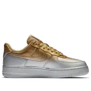 Nike Force 1 Low Athletic Sneakers - Goldsilver