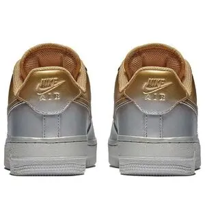 Nike Force 1 Low Athletic Sneakers - Goldsilver