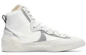 Nike X Sacai Blazer Mid "white Wolf Grey" Sneakers - Gray/white
