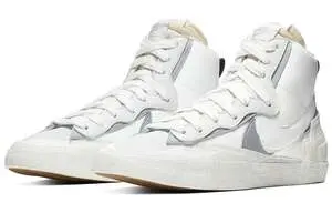 Nike X Sacai Blazer Mid "white Wolf Grey" Sneakers - Gray/white