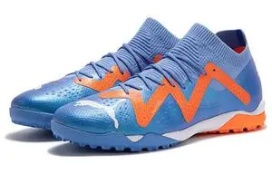 PUMA Future Ultimate Cage "blue Ultra Orange" Football Cleats - Blue/white/ultra Orange
