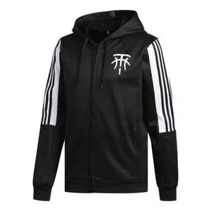 Adidas Tmac Fleece Lined Basketball Hooded Jacket - Black