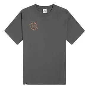 Nike X Smiling Face Logo Round Neck Breathable Short Sleeve Gray