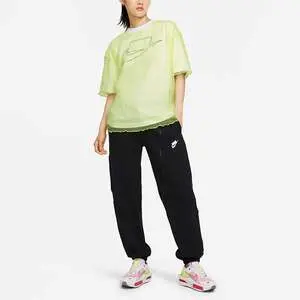 Nike Tulle Short Sleeve Top - Yellow