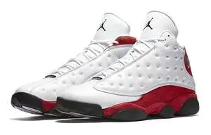 JORDAN 13 Retro High Top Sneakers - White/black-team Red