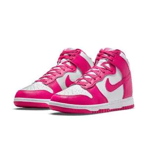 Nike Dunk High Top Sneakers - White/pink Prime