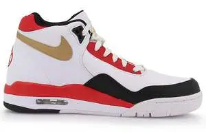 Nike Flight Legacy Mid-top Sneakers - White/gold/red