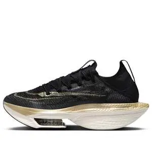Nike Zoom Alphafly Next% 2 Athletic Sneakers - Black/metallic Gold Grain/sail