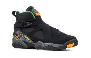 JORDAN Air 8 Retro 'tinker Air Raid' High Top Sneakers - Black/light Concord-aloe Verde