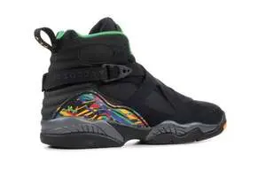 JORDAN Air 8 Retro 'tinker Air Raid' High Top Sneakers - Black/light Concord-aloe Verde