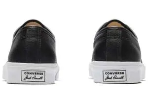CONVERSE Jack Purcell Low Top Leather Sneakers - Black