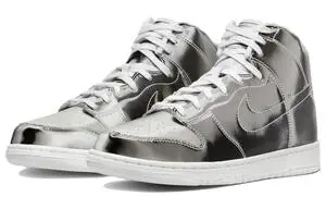 Nike X Clot Dunk High Flux Sneakers - Silver/white