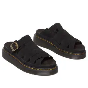 Dr. Martens Maxxy Slide Buttersoft Leather Sandals - Black