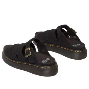 Dr. Martens Maxxy Slide Buttersoft Leather Sandals - Black