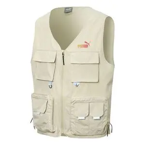 PUMA Skb Woven Vest - Beige/red