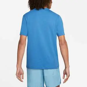 Nike Club Embroidered Logo Round Neck Short Sleeve Blue - Default Color
