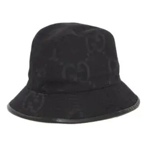 Gucci Jumbo Gg Bucket Hat - Black