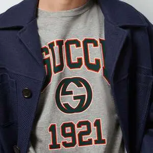 Gucci Cotton Jersey Printed T-shirt - Grey