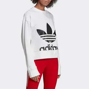 Adidas Originals Round Neck Long Sleeve Pullover - White