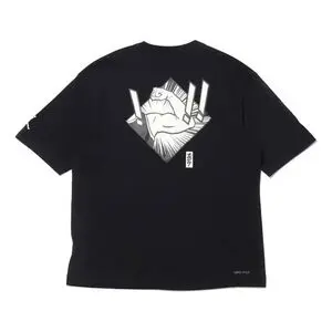 Nike Jordan Dri-fit Zion Basketball Sports Printing Knit Round Neck Short Sleeve T-shirt - Black