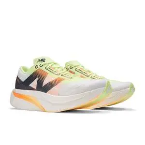 NEW BALANCE Fuelcell Supercomp Elite V4 Athletic Shoes - White/bleached Lime Glow/hot Mango