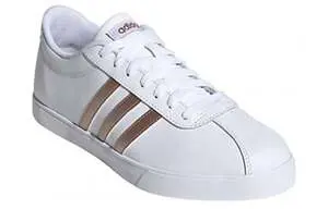 Adidas Courtset Metallic Stripe Sneakers - White/gold