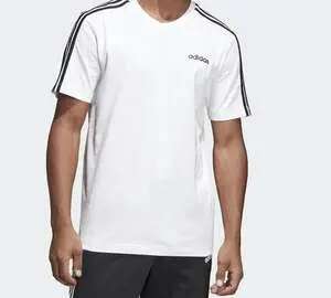 Adidas E 3s Tee Classic Stripe Training Sports Round Neck Short Sleeve