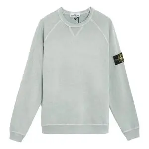 Stone Island STONE ISLAND Compass Patch Long-Sleeved Sweatshirt Green