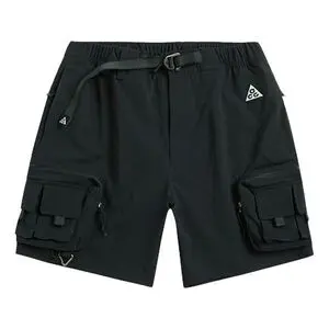 Nike Embroidered Logo Waterproof Cargo Shorts - Black