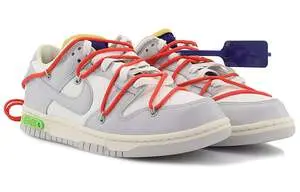 Nike X Off-white Dunk Low 'lot 23 Of 50 - Gray/white
