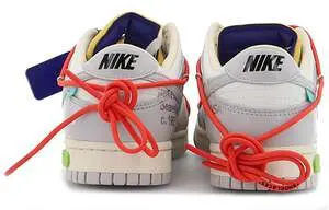 Nike X Off-white Dunk Low 'lot 23 Of 50 - Gray/white